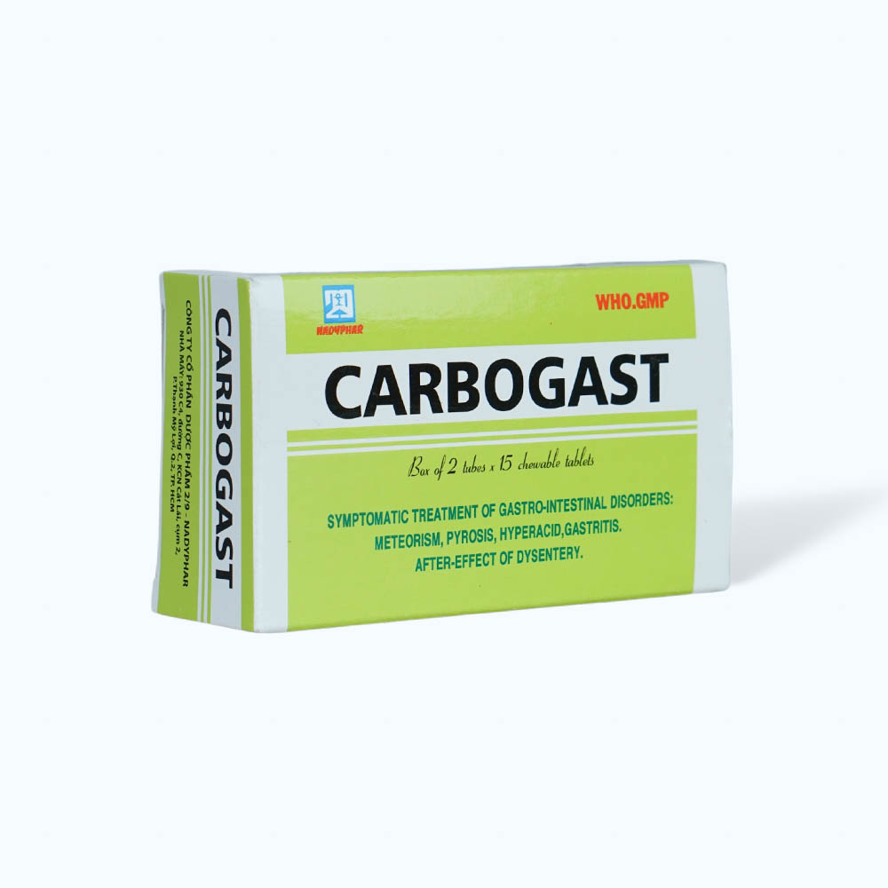 Carbogast (Hộp 2 tuýp x 15 viên)