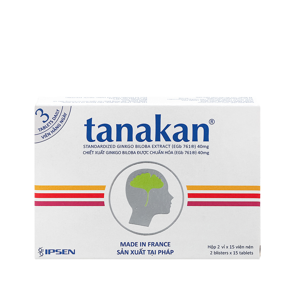 Tanakan (Hộp 2 vỉ x 15 viên)