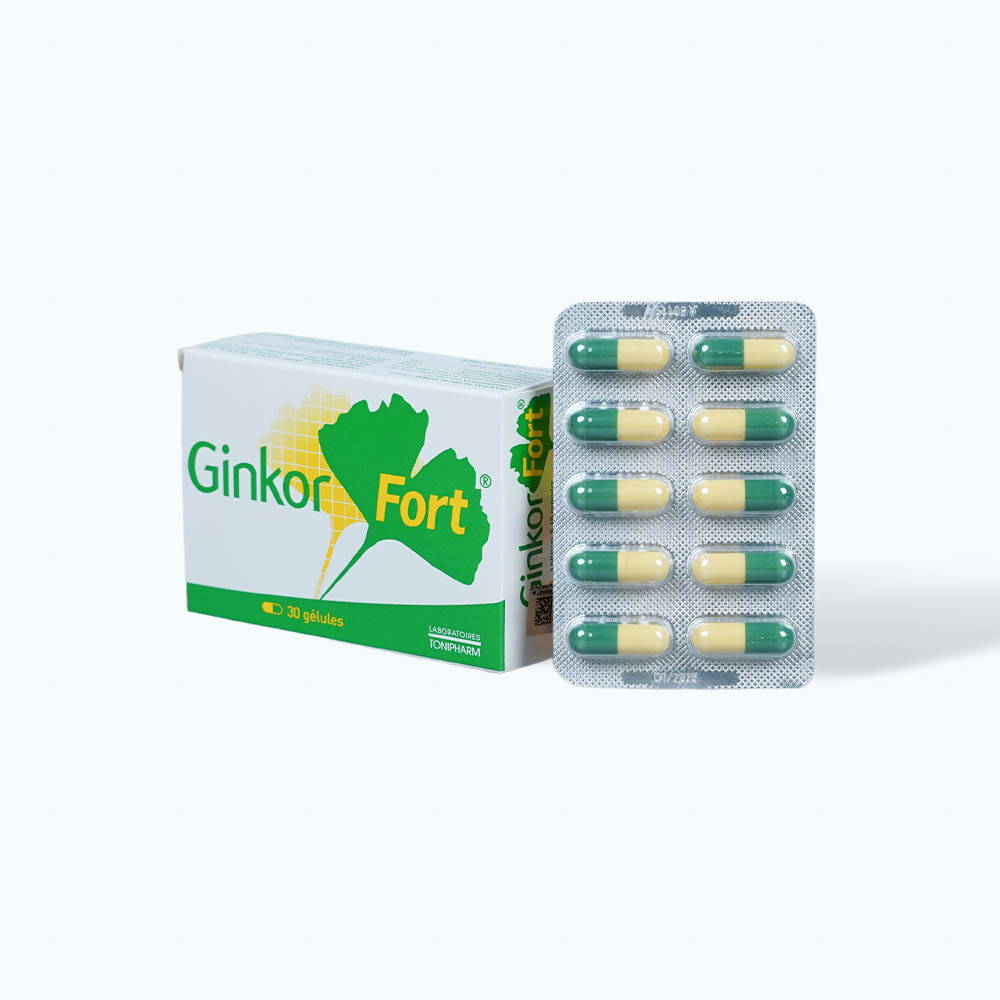 Viên nang cứng Ginkor Fort điều trị suy tĩnh mạch, trĩ cấp tính (3 vỉ x ...