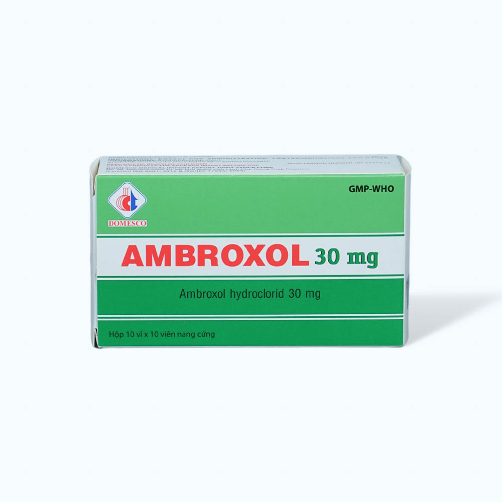 Ambroxol 30mg (Hộp 10 vỉ x 10 viên)