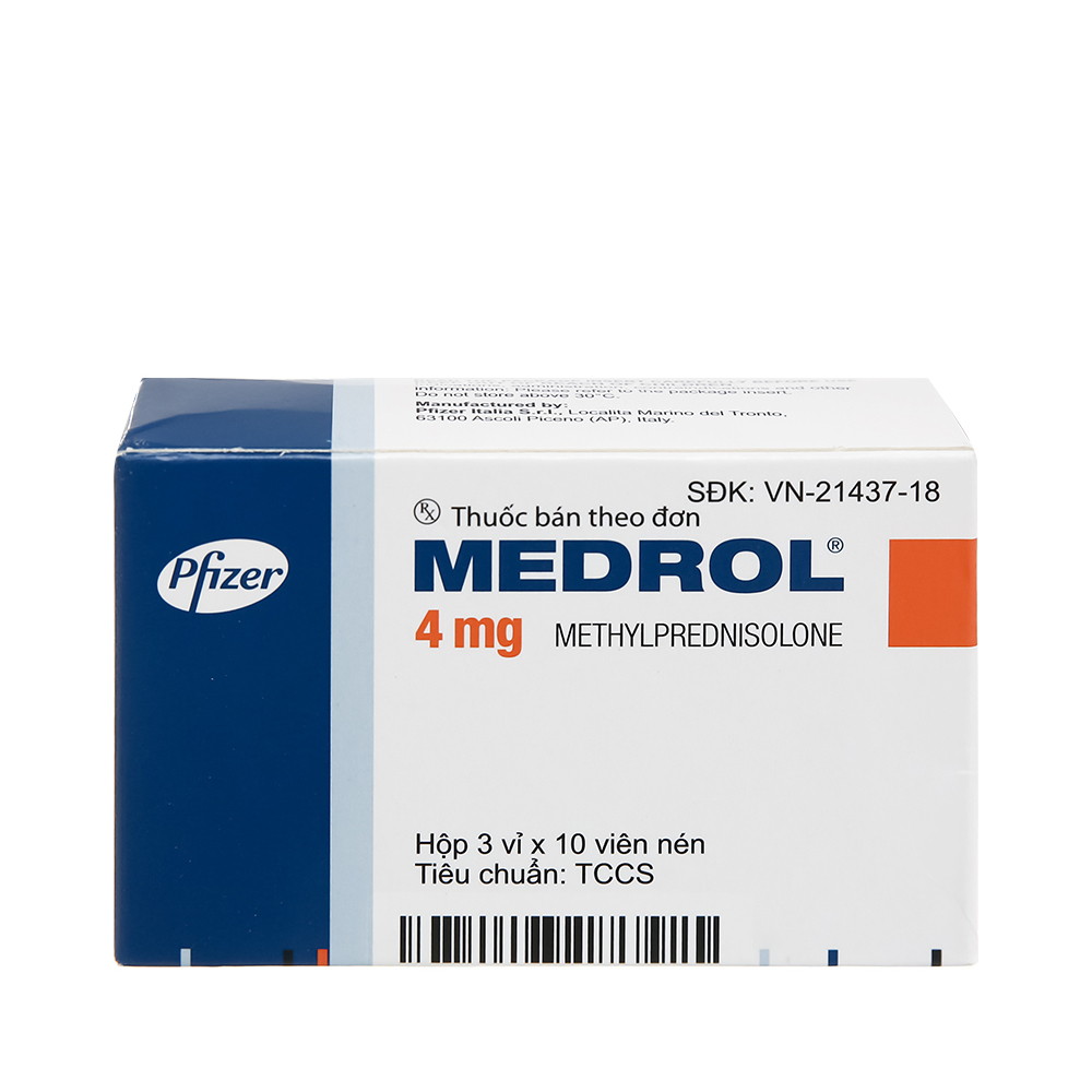 Viên nén Medrol 4mg kháng viêm, điều trị viêm thấp khớp, chống dị ứng ...