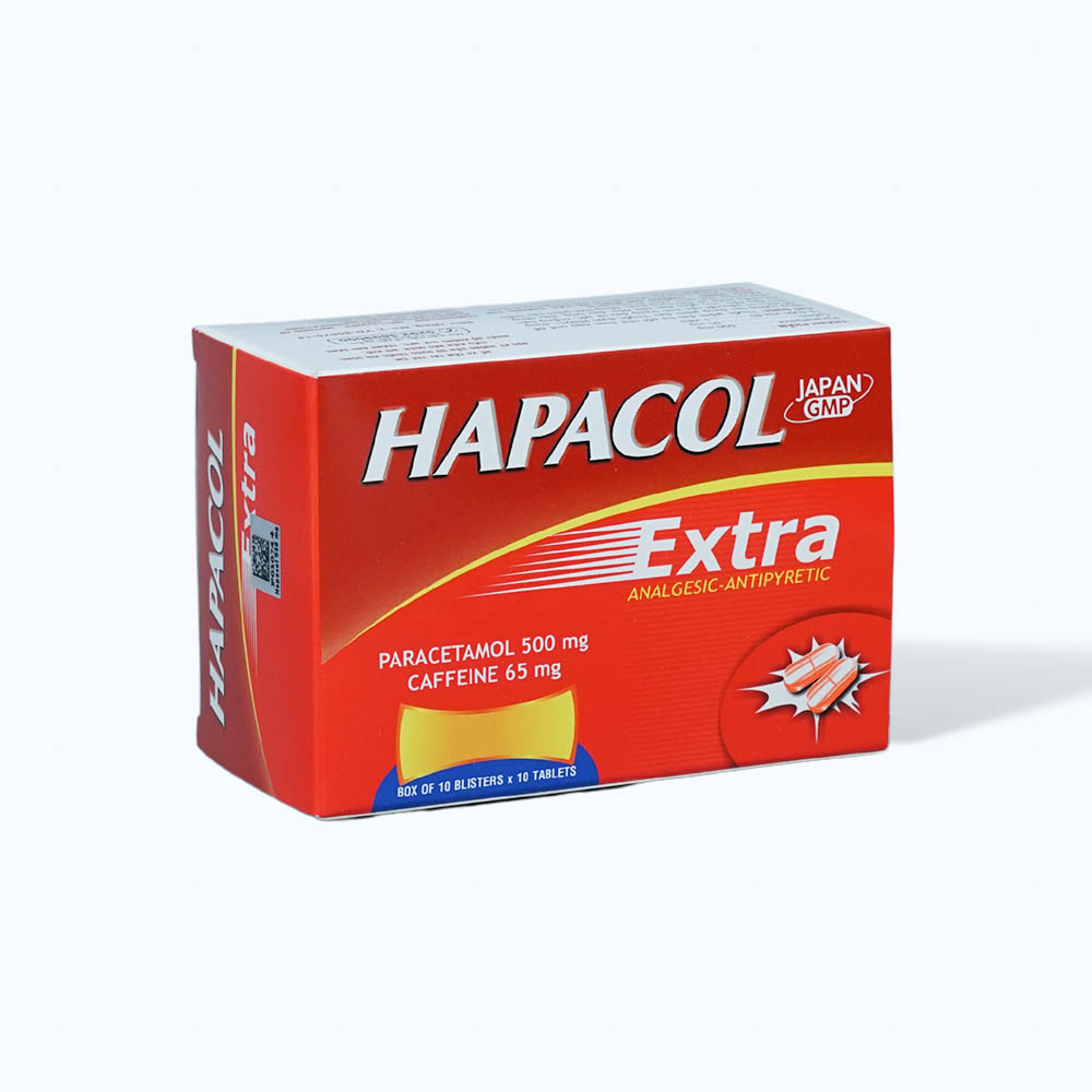Viên nén Hapacol 500 mg Extra làm giảm đau các cơn đau, hạ sốt (10 vỉ x ...