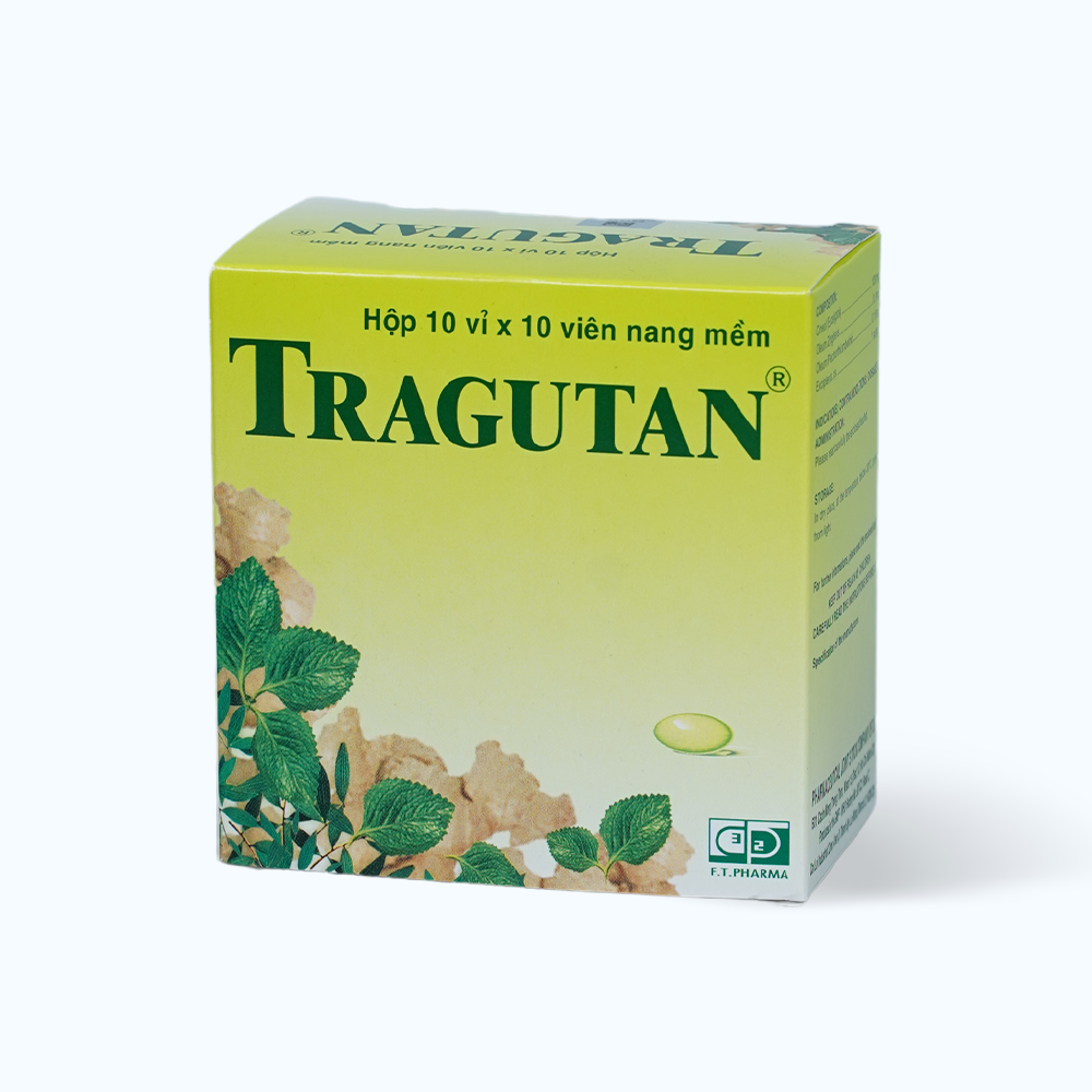 Viên nang mềm Tragutan sát trùng đường hô hấp, giảm đau họng (10 vỉ x ...