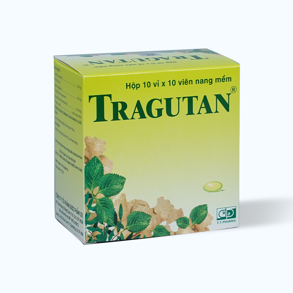 Viên nang mềm Tragutan sát trùng đường hô hấp, giảm đau họng (10 vỉ x ...