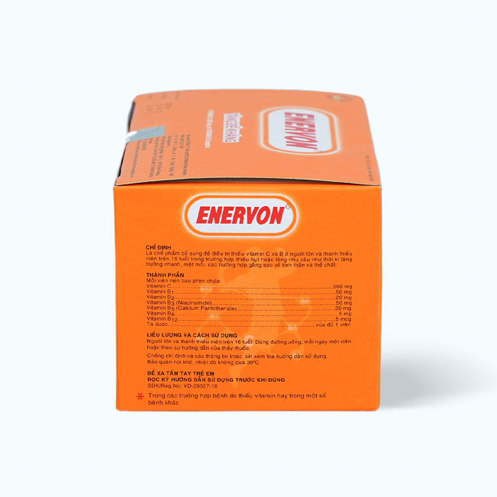 Enervon - Viên Nén Bổ Sung Năng Lượng (10 Vi X 10 Viên)