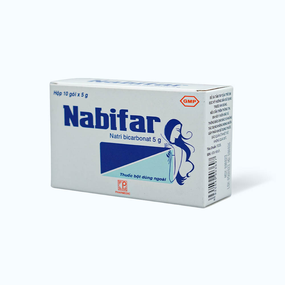 Thuốc bột Nabifar vệ sinh phụ nữ, khử mùi hồi (hộp 10 gói)