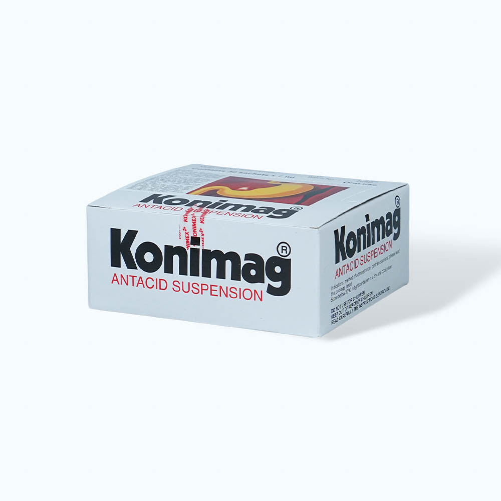 Hỗn dịch uống Konimag làm giảm buồn nôn, khó tiêu do dư acid, khó chịu ...