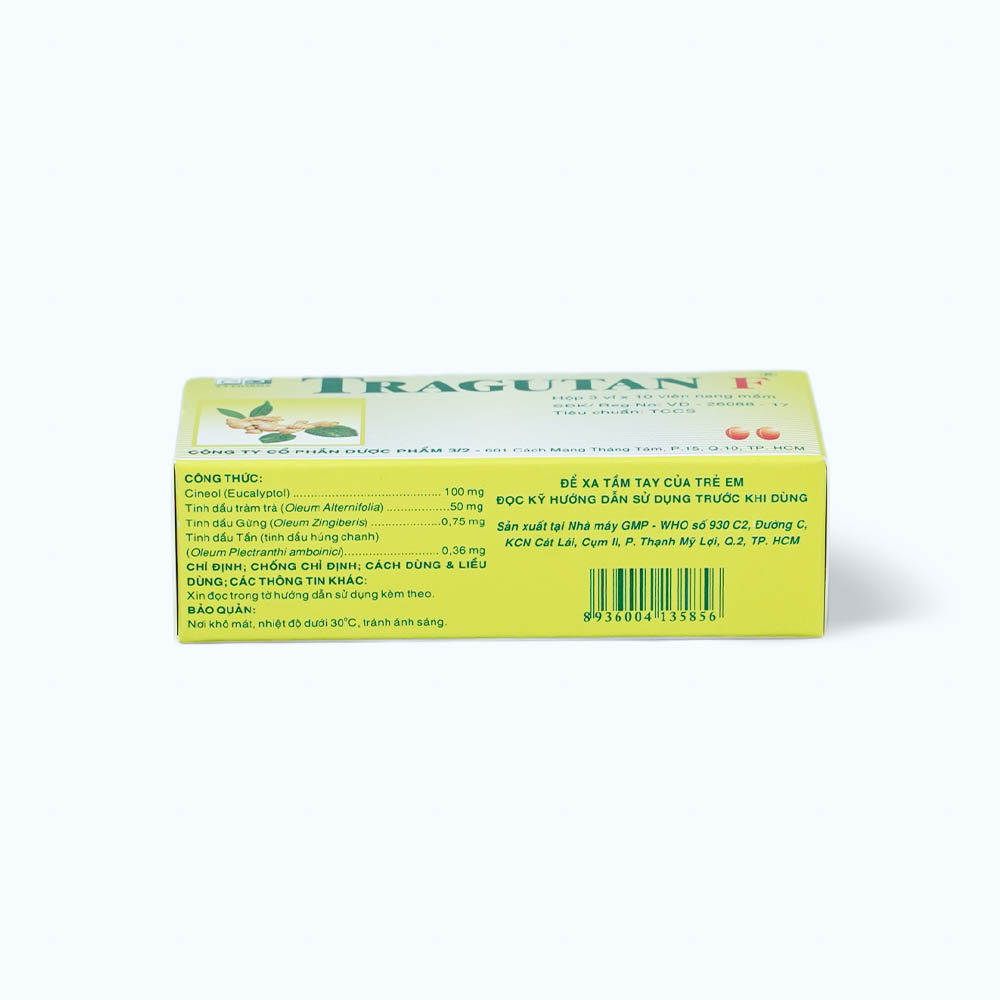 Viên nang mềm Tragutan Fort sát khuẩn đường hô hấp, giảm ho, viêm họng ...