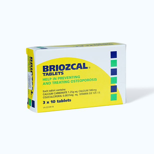 Briozcal (Hộp 3 vỉ x 10 viên)