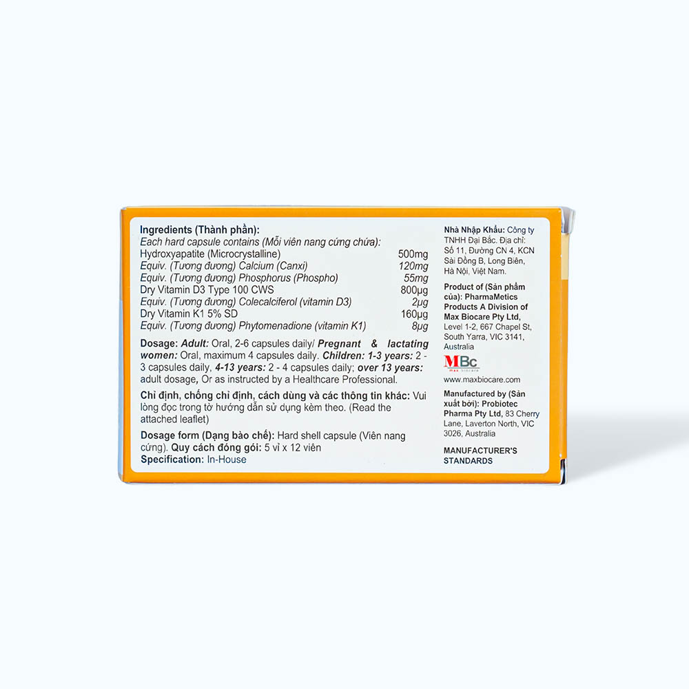 PM NextG Cal (Hộp 5 vỉ x 12 viên)