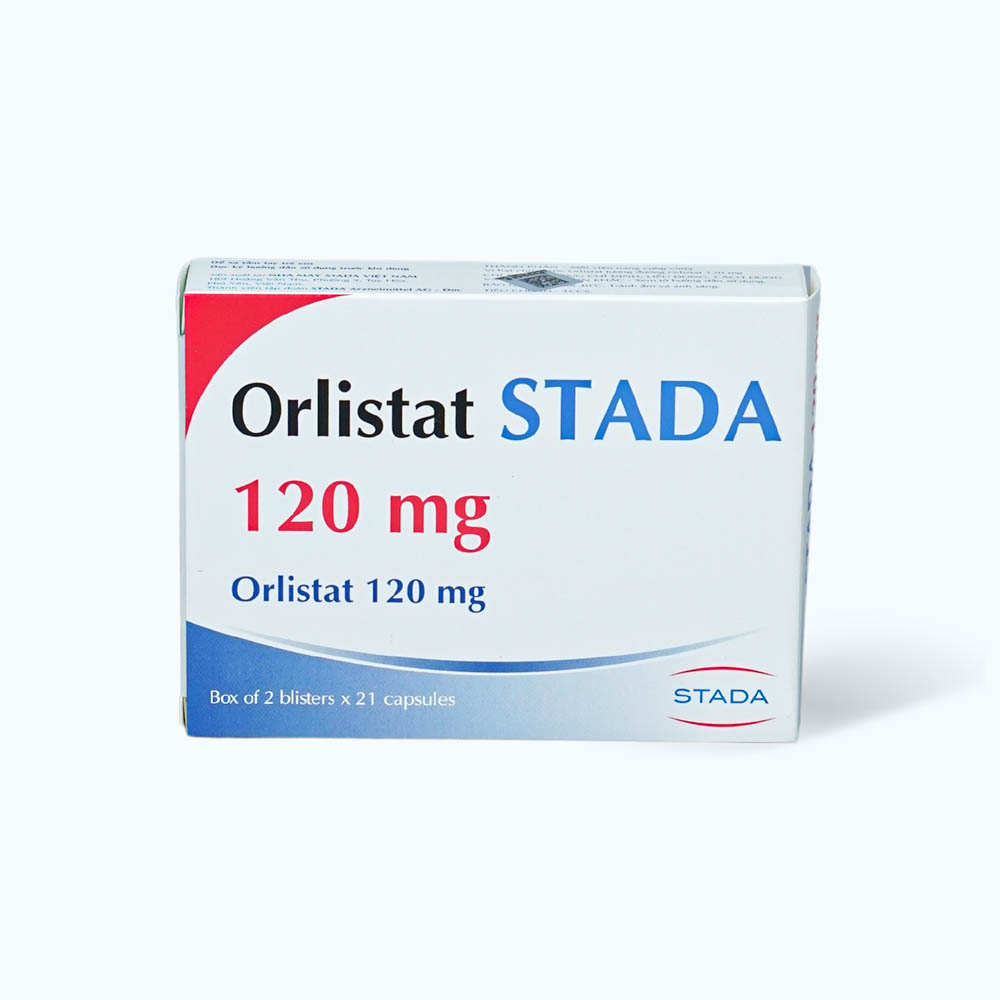 Viên nang cứng Orlistat Stada 120mg hỗ trợ giảm nhẹ calo trong điều trị ...