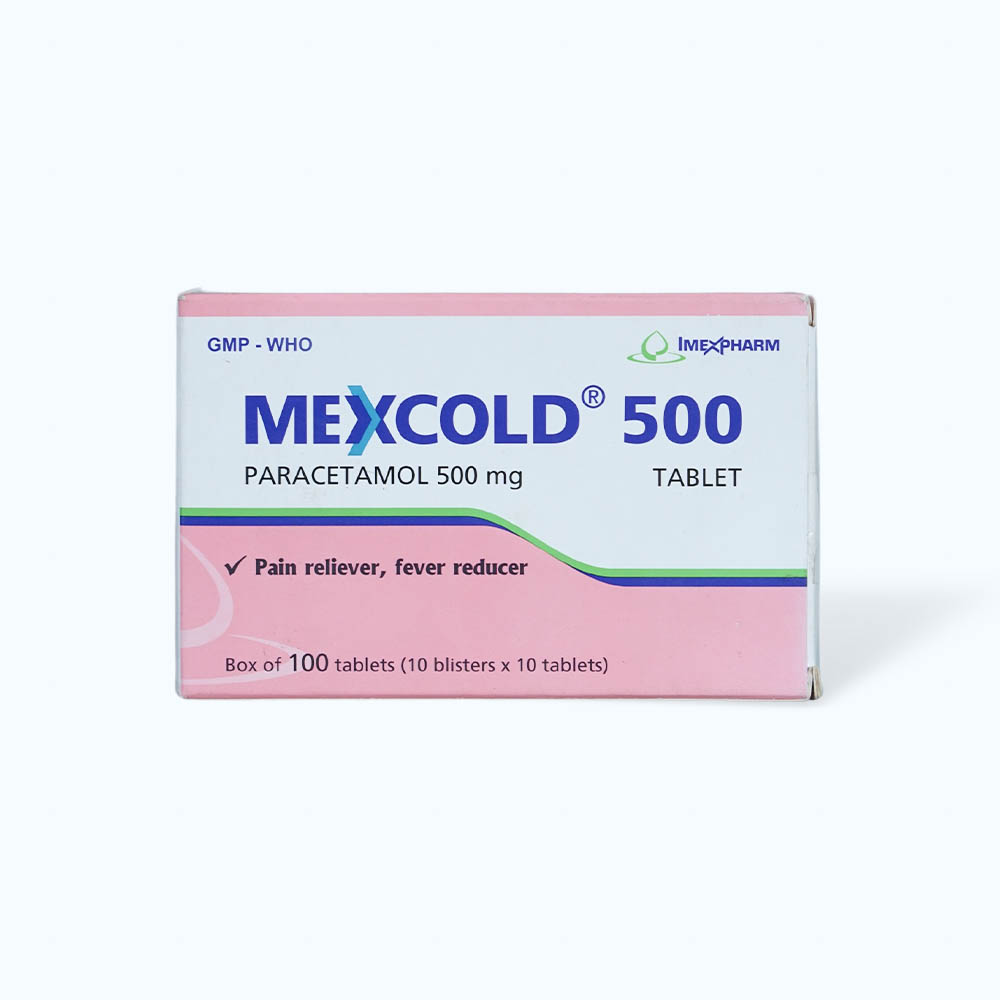 Mexcold 500mg (10 vỉ x 10 viên/hộp)
