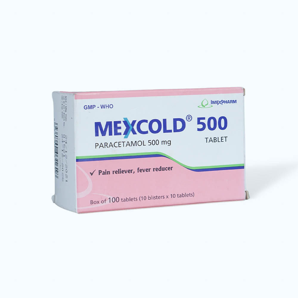 Mexcold 500mg (10 vỉ x 10 viên/hộp)
