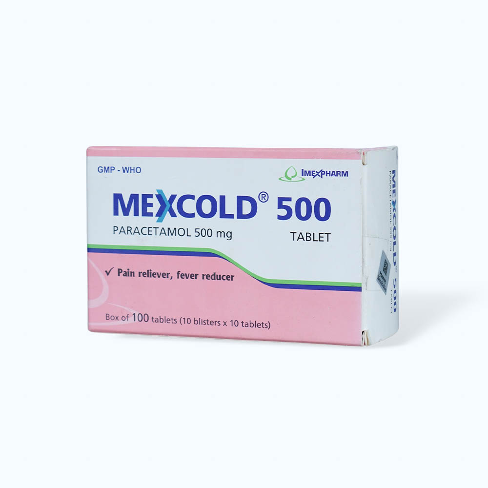 Mexcold 500mg (10 vỉ x 10 viên/hộp)