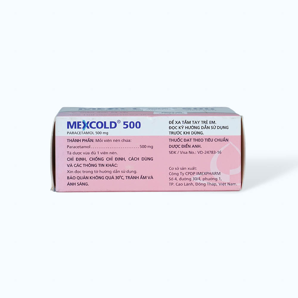 Mexcold 500mg (10 vỉ x 10 viên/hộp)