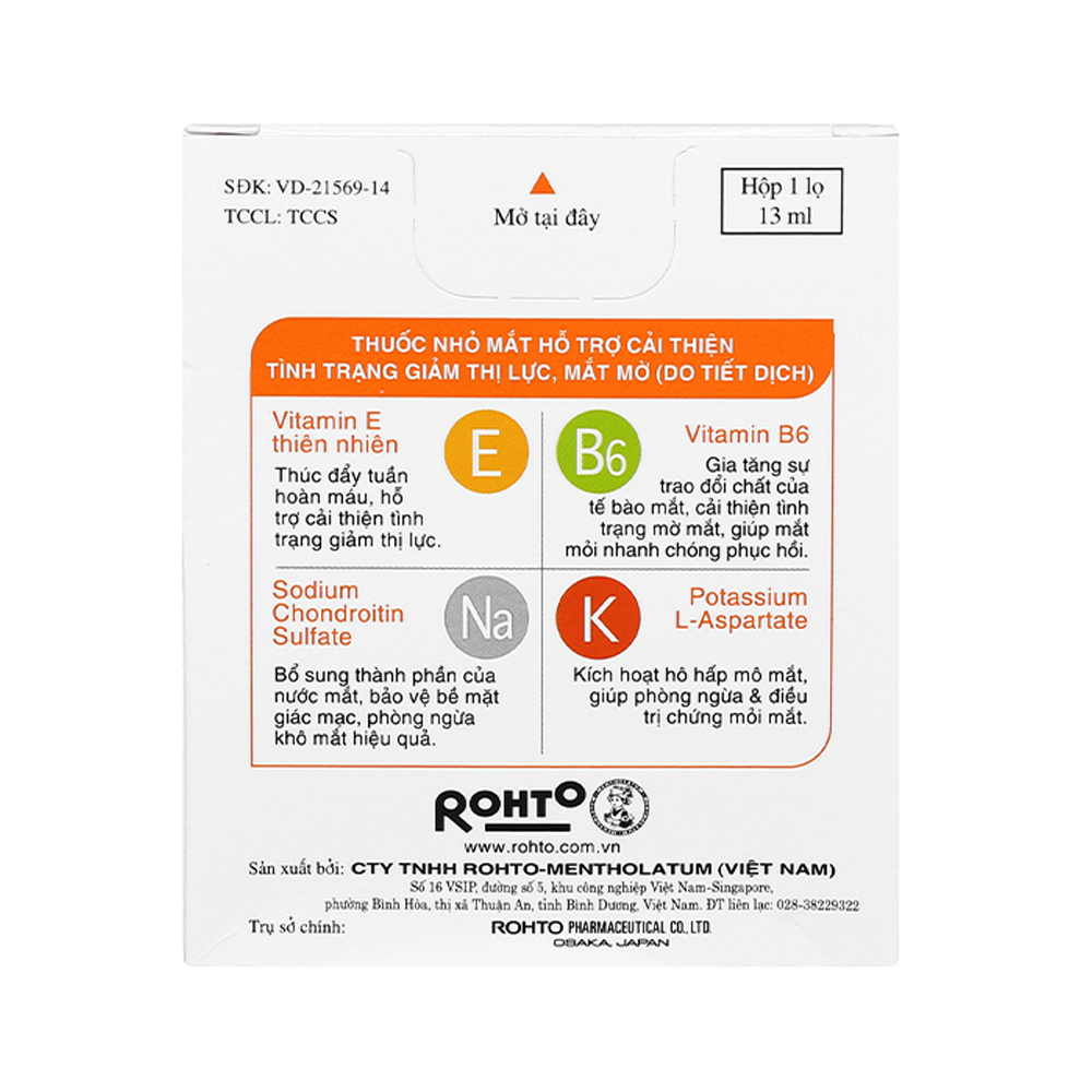 Thuốc nhỏ mắt VRohto Vitamin (Hộp 13ml)