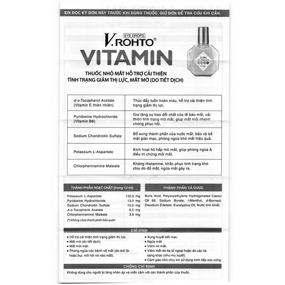 Thuốc nhỏ mắt VRohto Vitamin (Hộp 13ml)