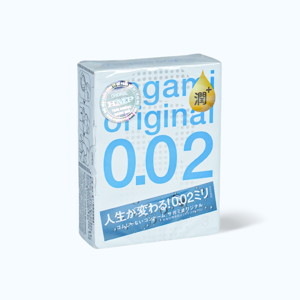 Bao cao su Sagami Original SO 0.02 (Hộp 3 cái)