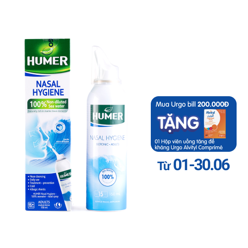 Dung dịch xịt mũi người lớn - Humer Nasal Hygiene Adulte 150ml