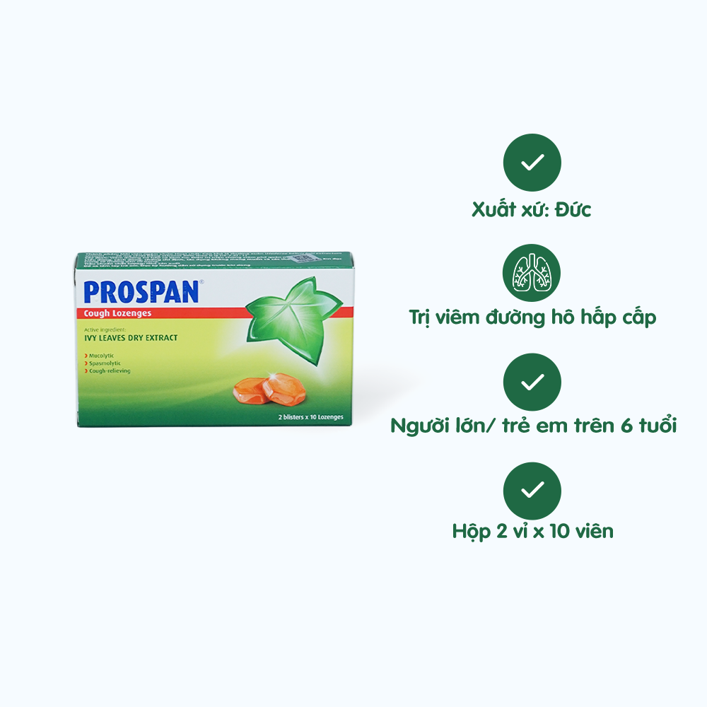 Prospan (Hộp 2 vỉ x 10 viên)