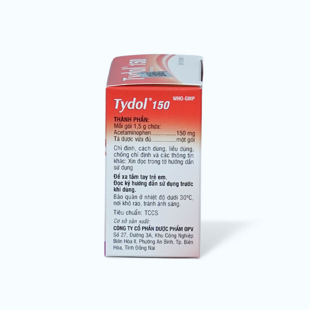Bột pha hỗn dịch uống Tydol 150mg giảm đau từ nhẹ đến vừa và hạ sốt ...