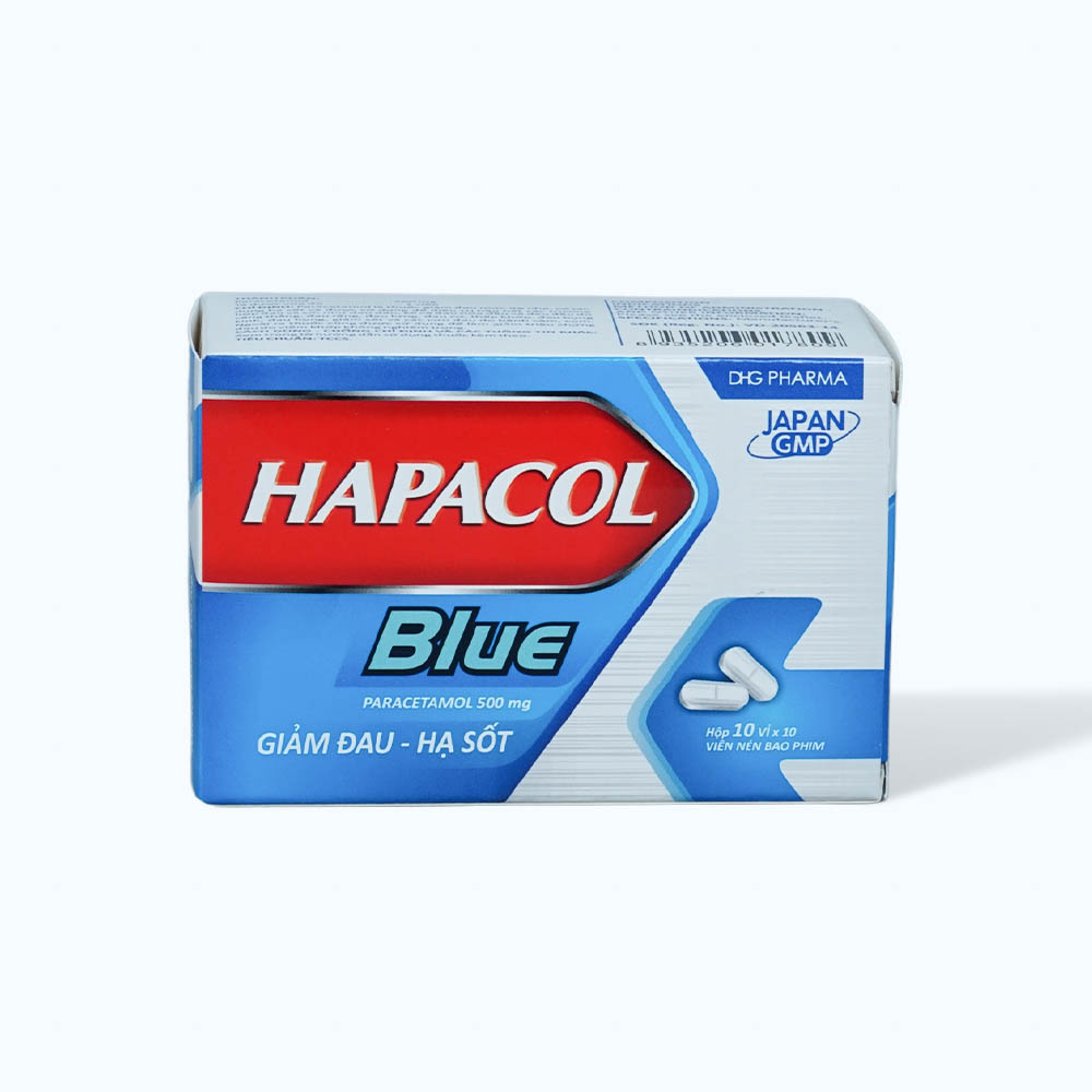 Hapacol Blue 500mg (Hộp 10 vỉ x 10 viên)