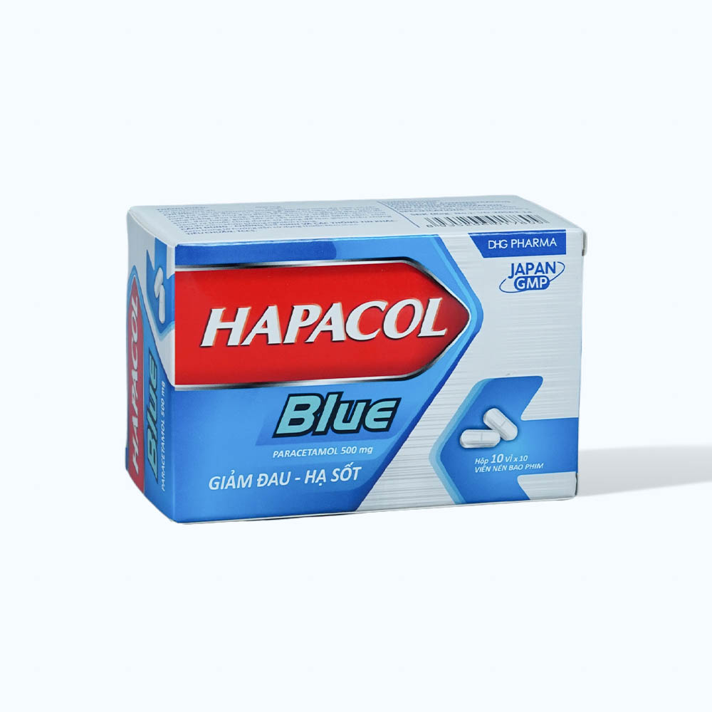 Hapacol Blue 500mg (Hộp 10 vỉ x 10 viên)