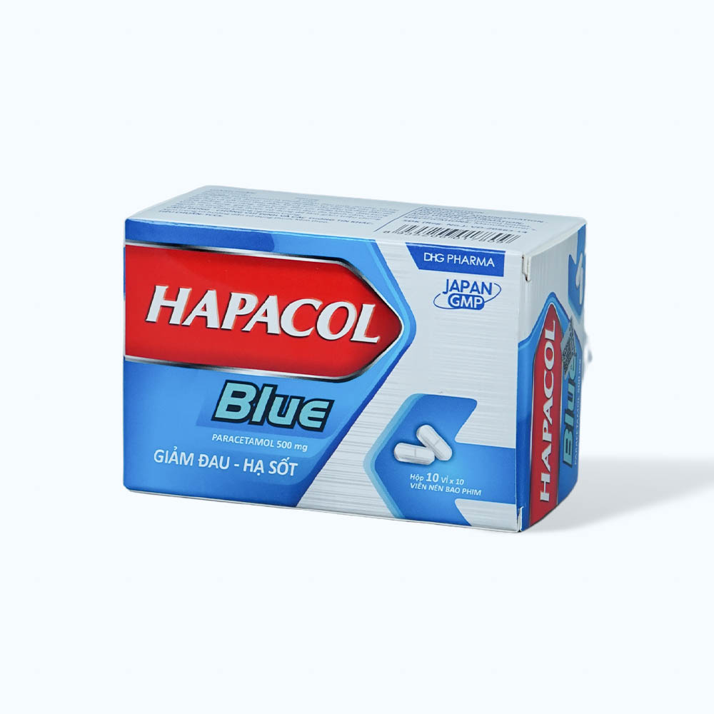 Hapacol Blue 500mg (Hộp 10 vỉ x 10 viên)