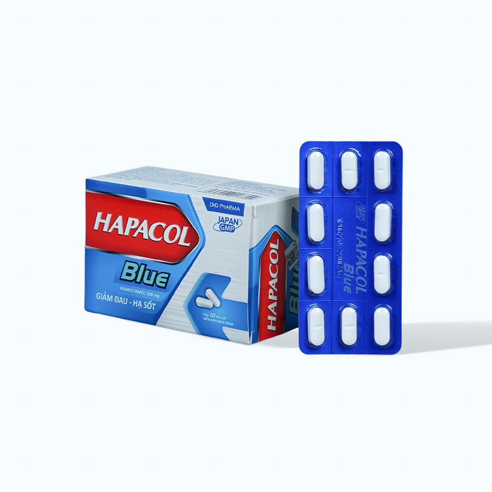 Hapacol Blue 500mg (Hộp 10 vỉ x 10 viên)