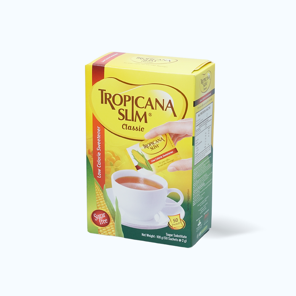 Đường ăn kiêng Tropicana Slim Low Calorie Sweetener Classic (Hộp 50 gói ...