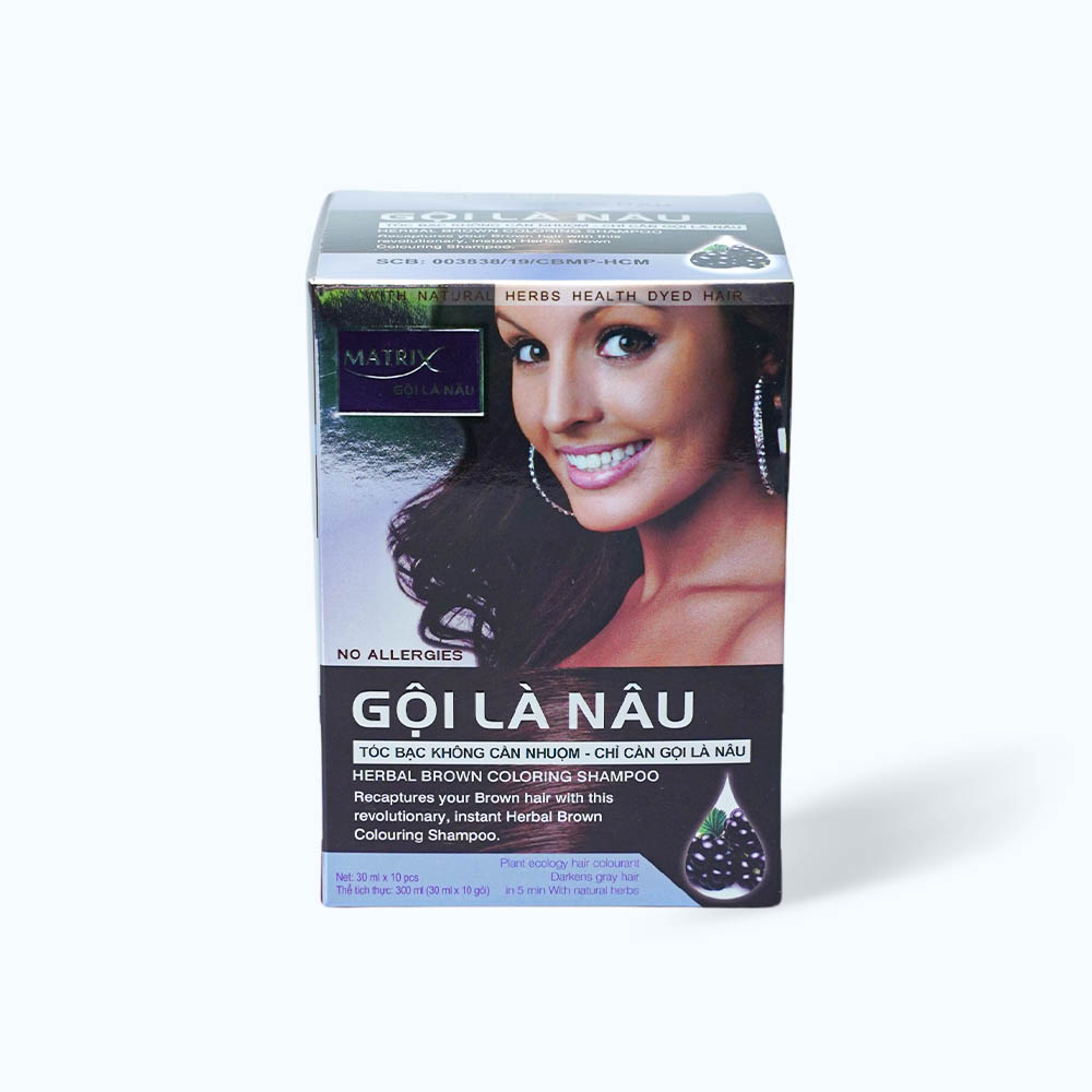 Dầu gội Matrix Gội Là Nâu (10 gói x 30ml/hộp)
