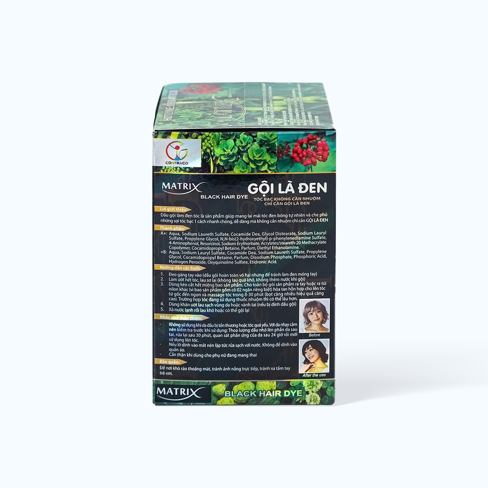 Dầu gội Matrix Gội Là Đen (10 gói x 25ml/hộp)