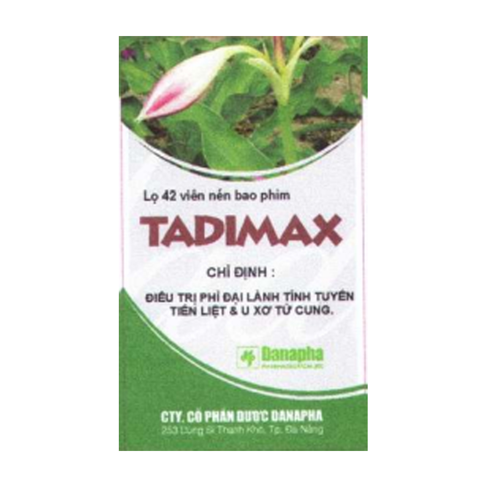 Viên nén bao phim Tadimax Danapha điều trị phì đại lành tính tuyến tiền ...