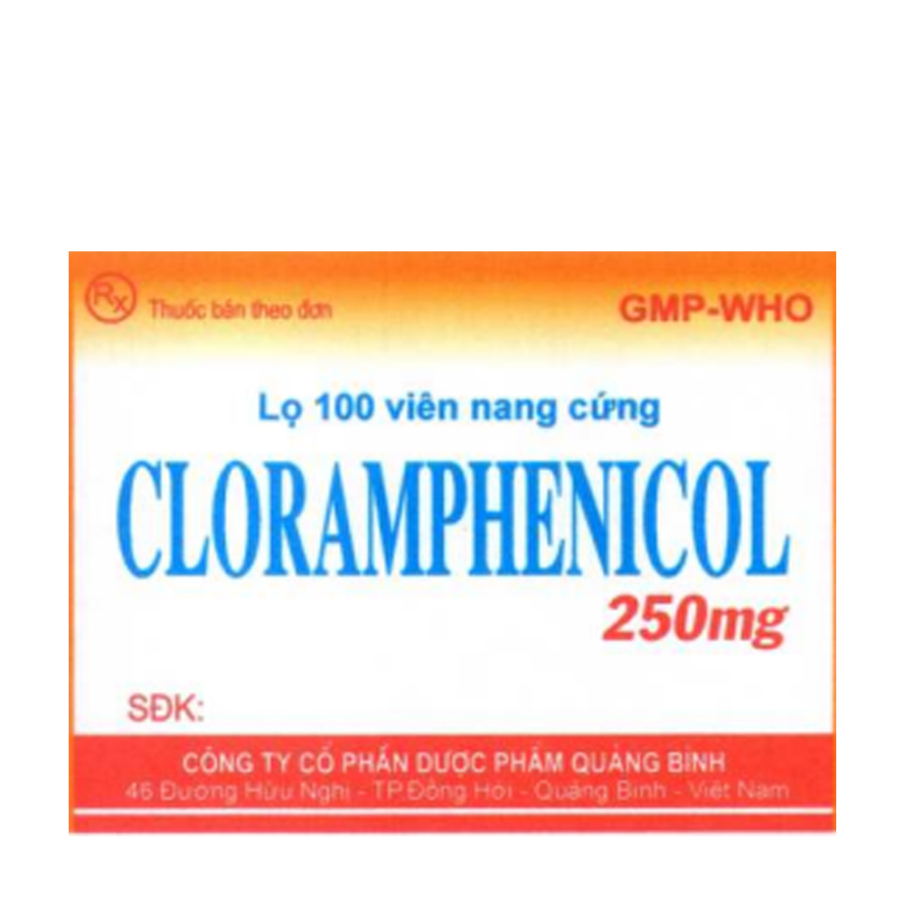 Cloramphenicol 250mg (Hộp 10 viên x 10 vỉ)