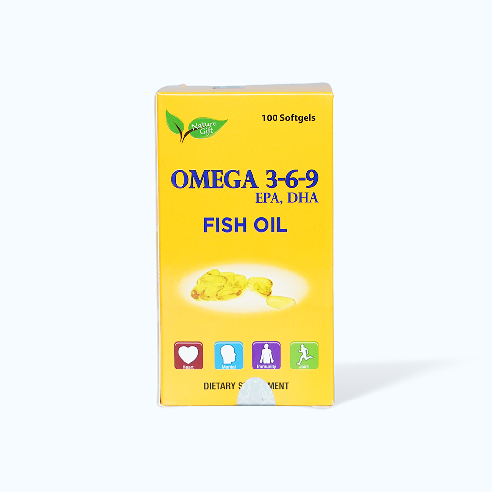 Viên uống Nature Gift Fish Oil Omega 369 hỗ trợ bổ não, mắt và tim (Hộp ...