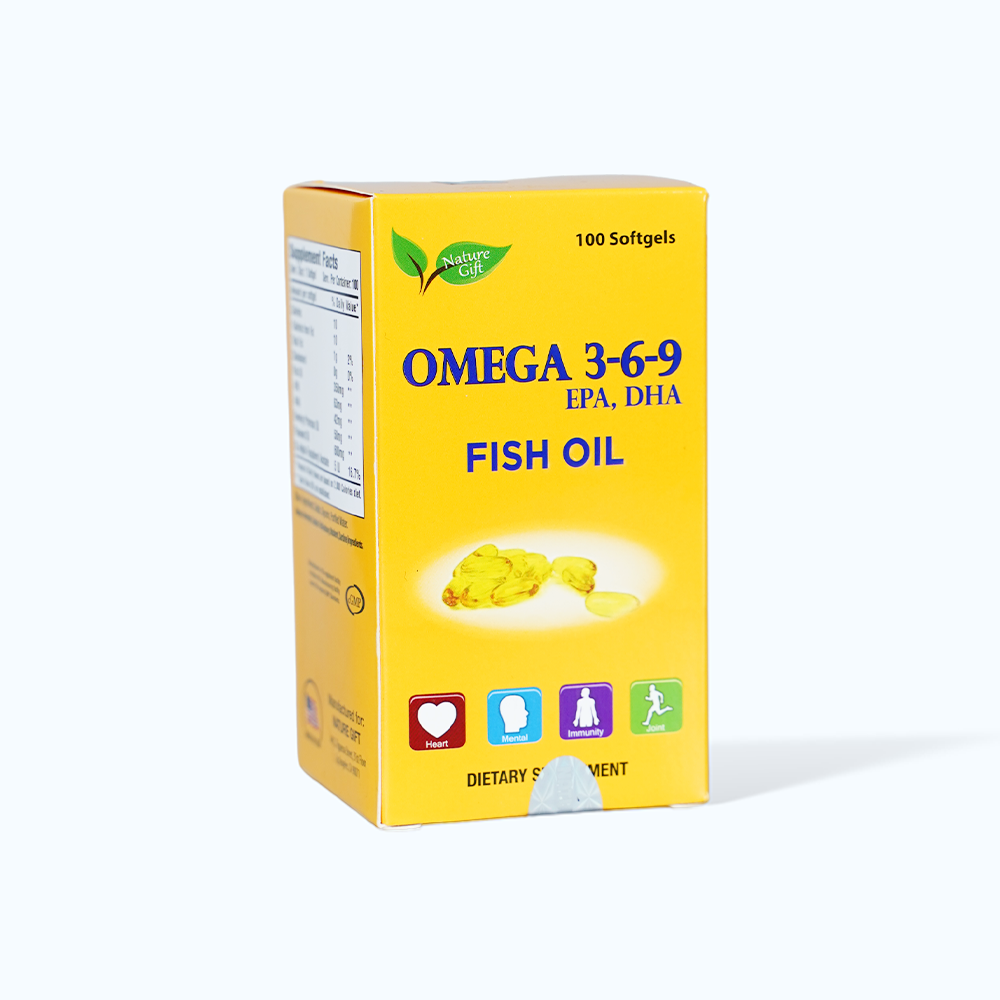 Viên uống Nature Gift Fish Oil Omega 369 hỗ trợ bổ não, mắt và tim (Hộp ...