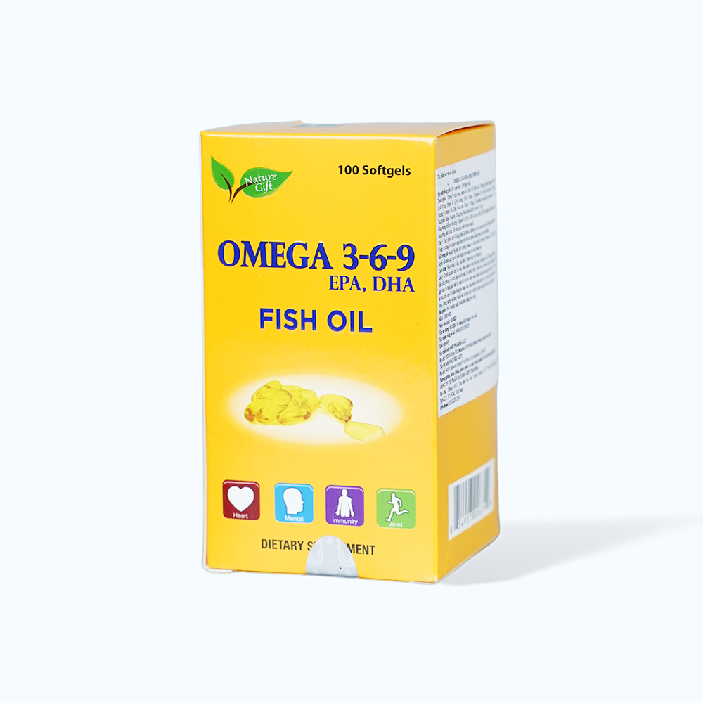 Viên uống Nature Gift Fish Oil Omega 369 hỗ trợ bổ não, mắt và tim (Hộp ...