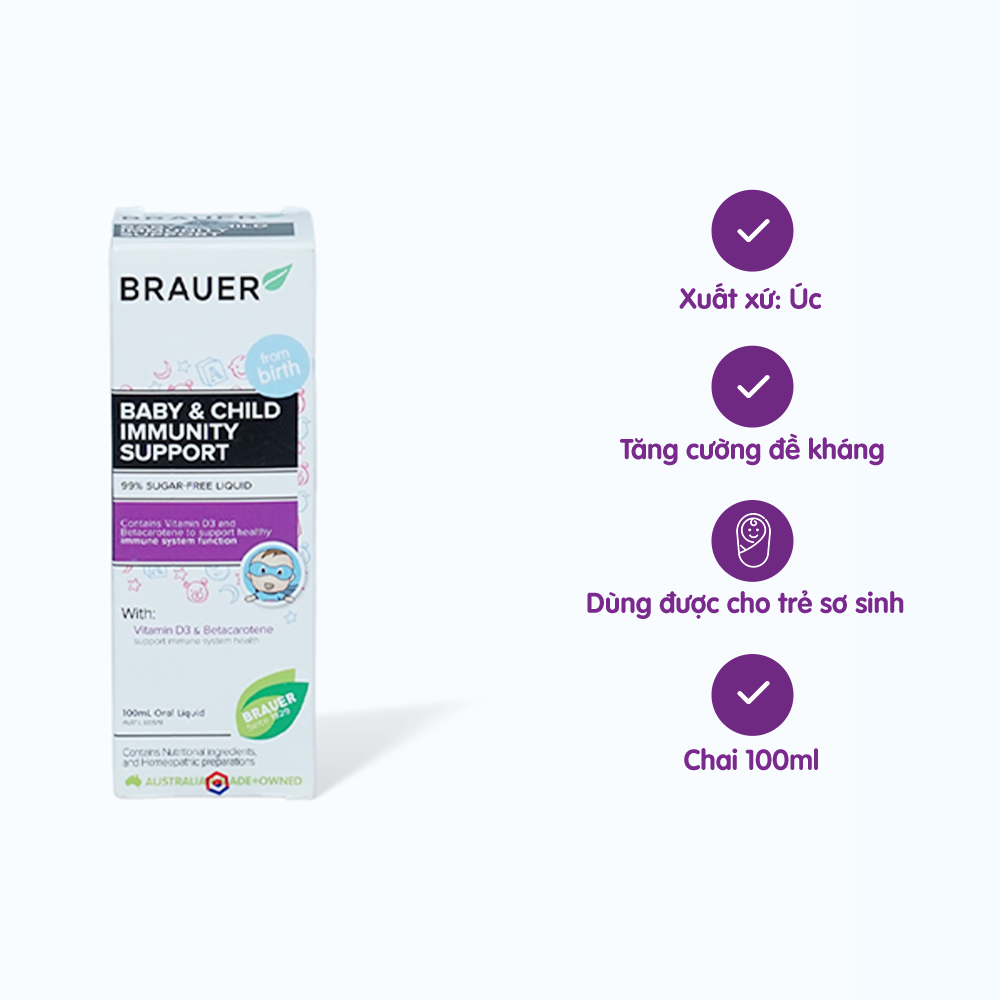 Thực phẩm bảo vệ sức khỏe tăng cường sức đề kháng Brauer Baby & Child ...