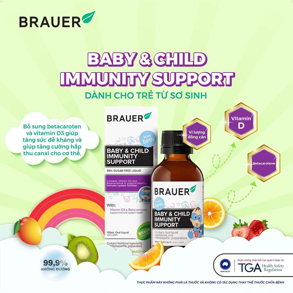 Thực phẩm bảo vệ sức khỏe tăng cường sức đề kháng Brauer Baby & Child ...