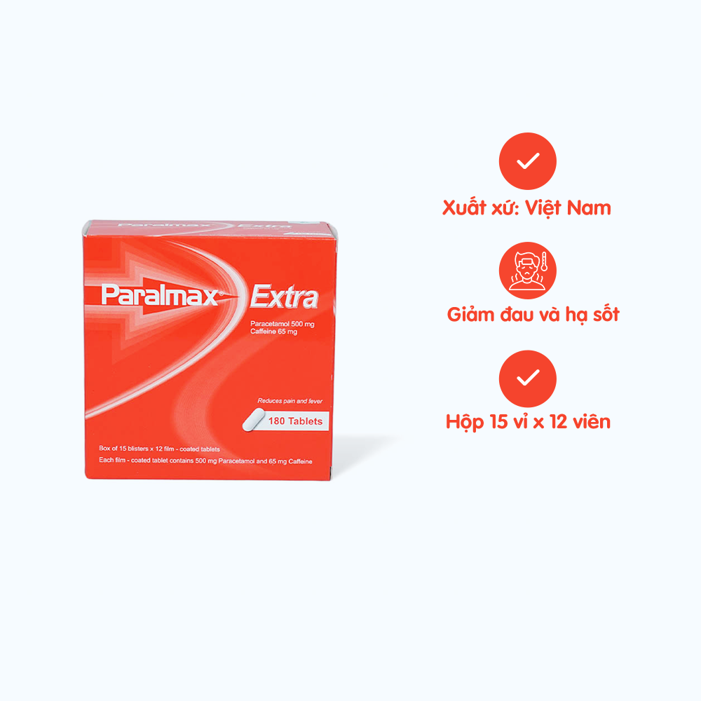Paralmax Extra (Hộp 15 vỉ x 12 viên)