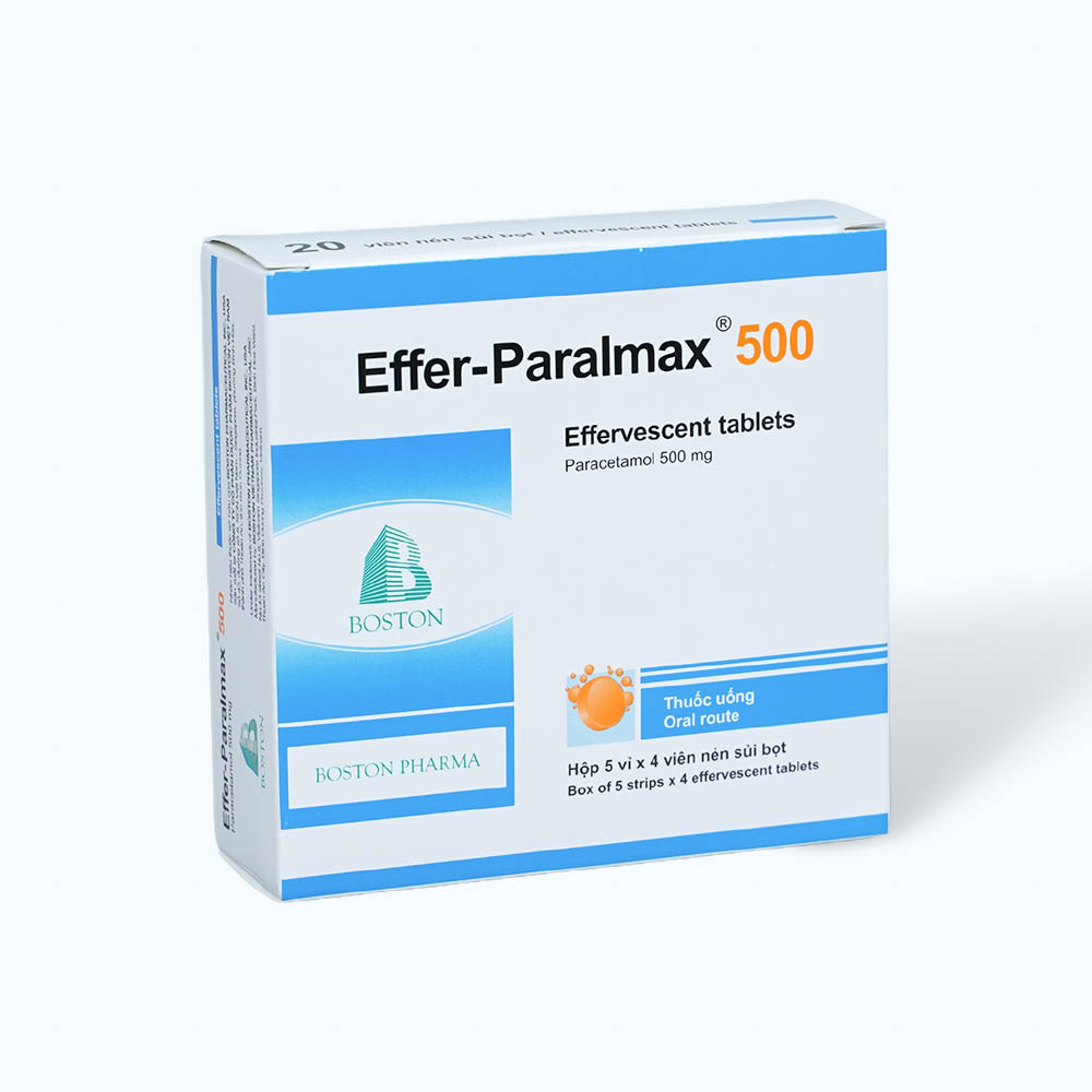 Effer-Paralmax 500 (Hộp 5 vỉ x 4 viên)