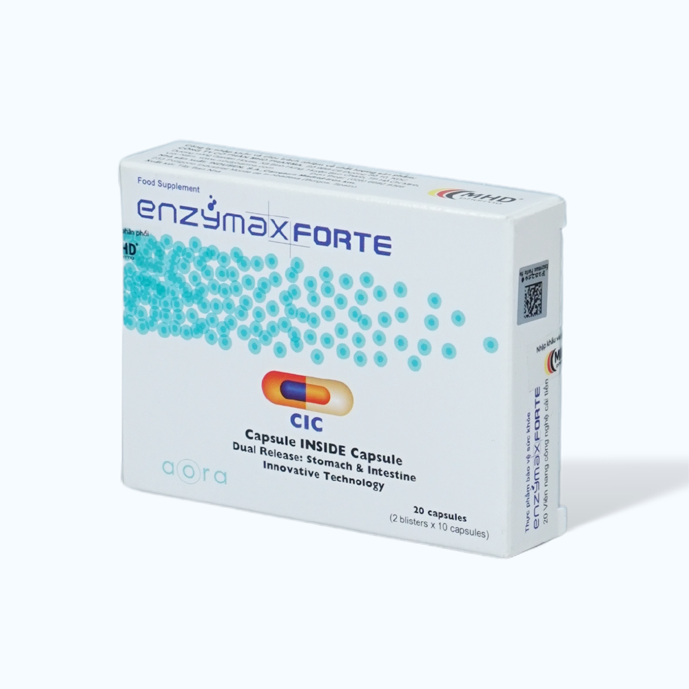 Viên hỗ trợ tiêu hóa Enzymax Forte (Hộp 20 viên)