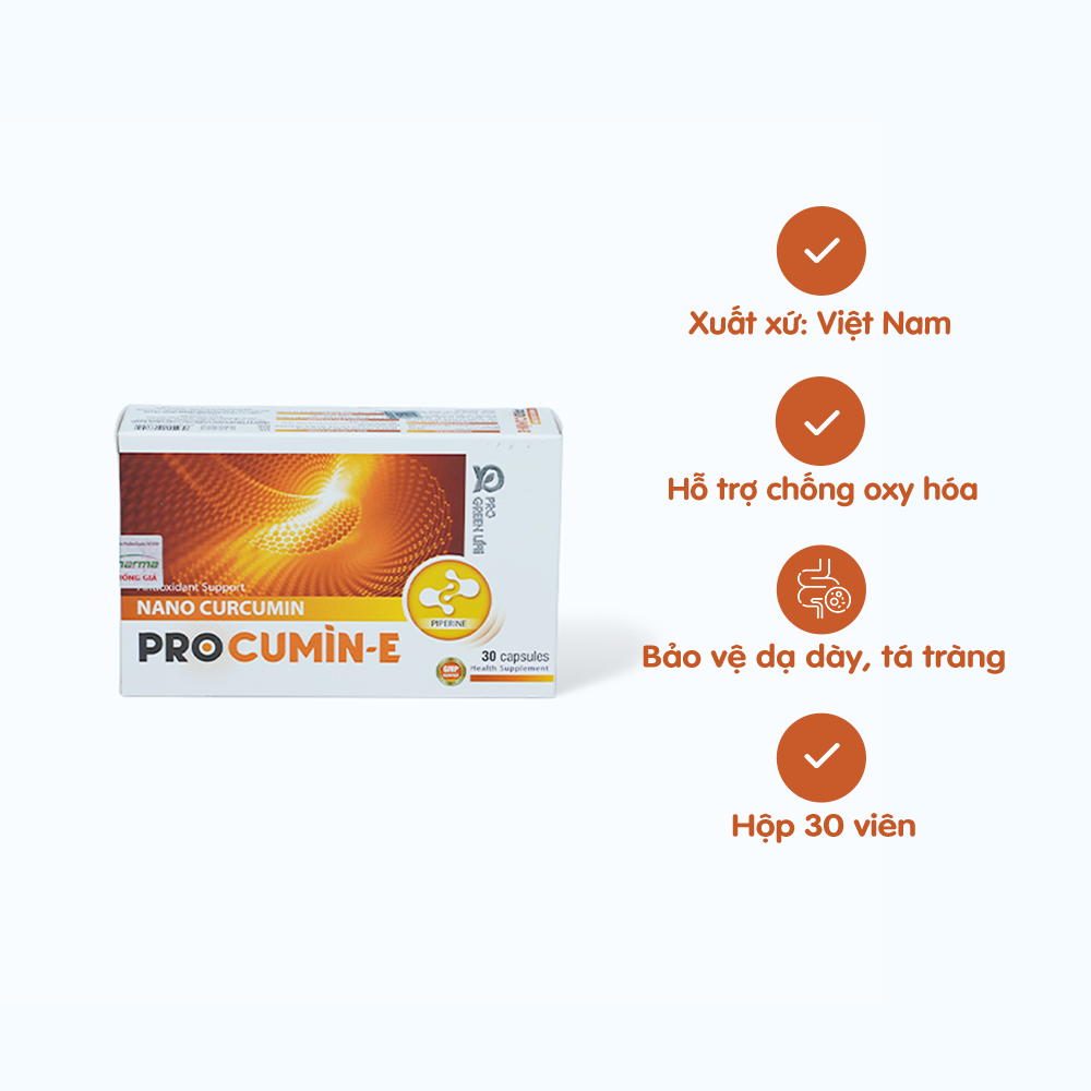 Viên nghệ Procumin-E (Hộp 3 vỉ x 10 viên)