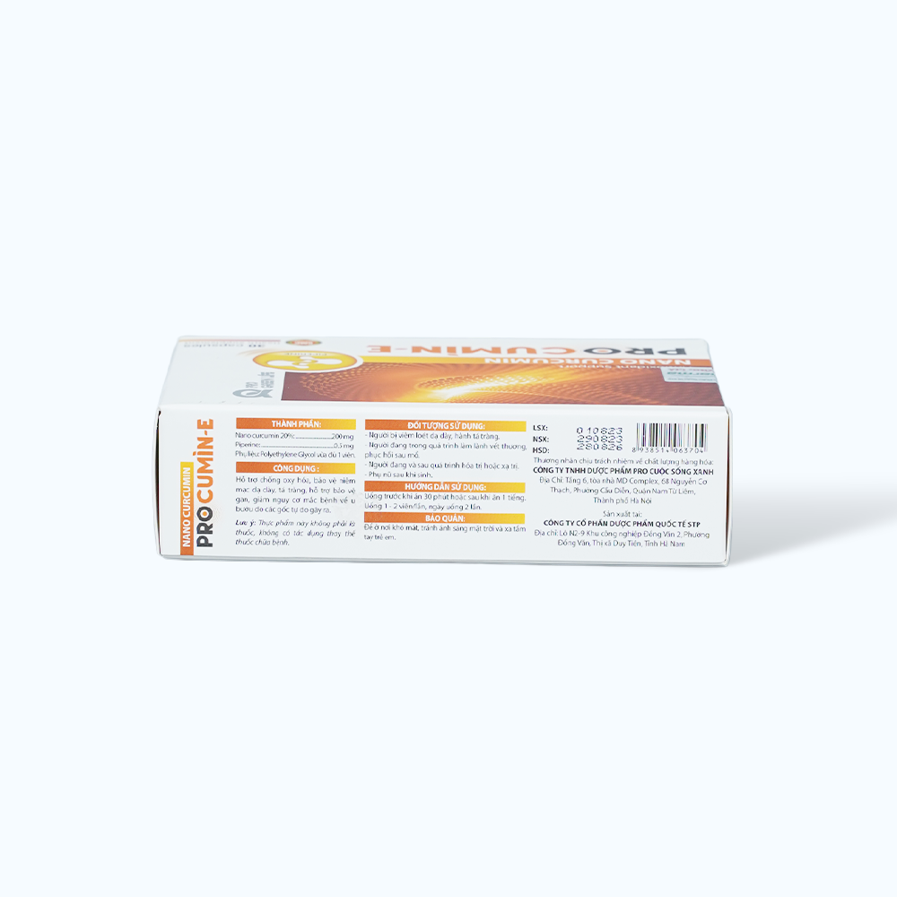 Viên nghệ Procumin-E (Hộp 3 vỉ x 10 viên)
