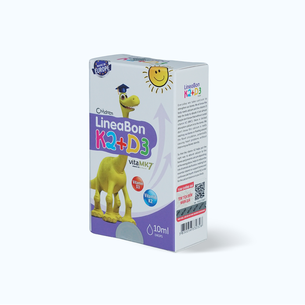 Thực phẩm bảo vệ sức khỏe LineaBon K2 + D3 (Chai 10ml)