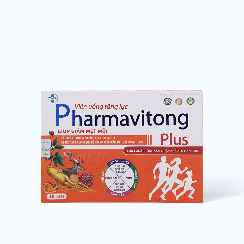 Viên uống tăng lực Pharmavitong Plus (Hộp 30 viên)