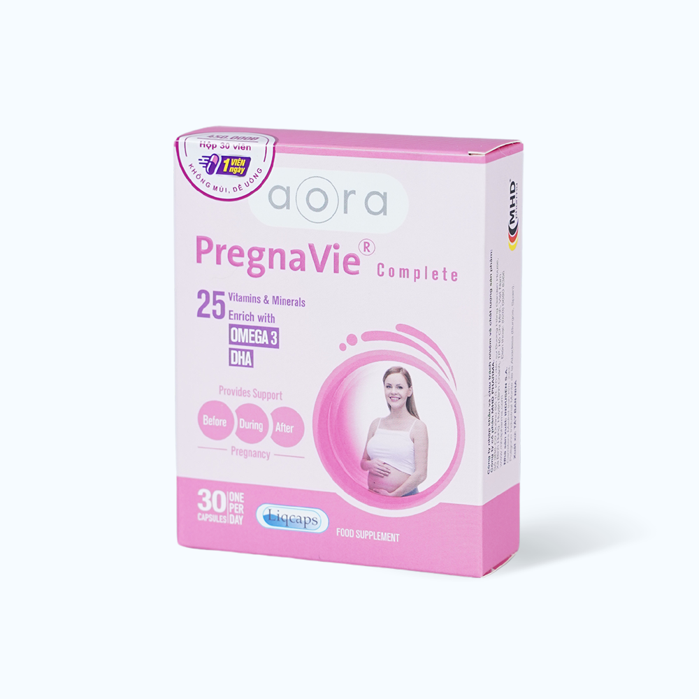 Viên uống bổ sung vitamin và khoáng chất cho mẹ bầu PregnaVie Complete ...