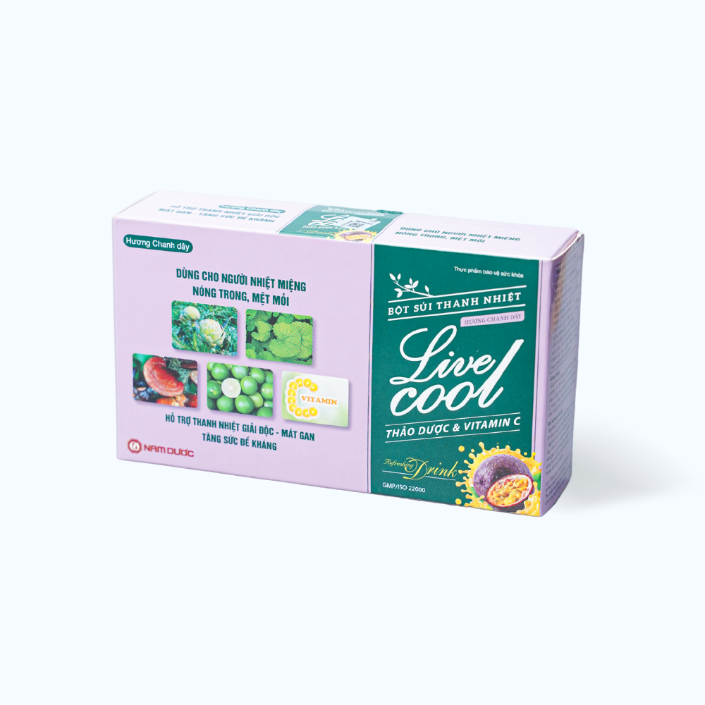 Bột sủi thanh nhiệt hương chanh dây Live Cool (10 gói x 7g)