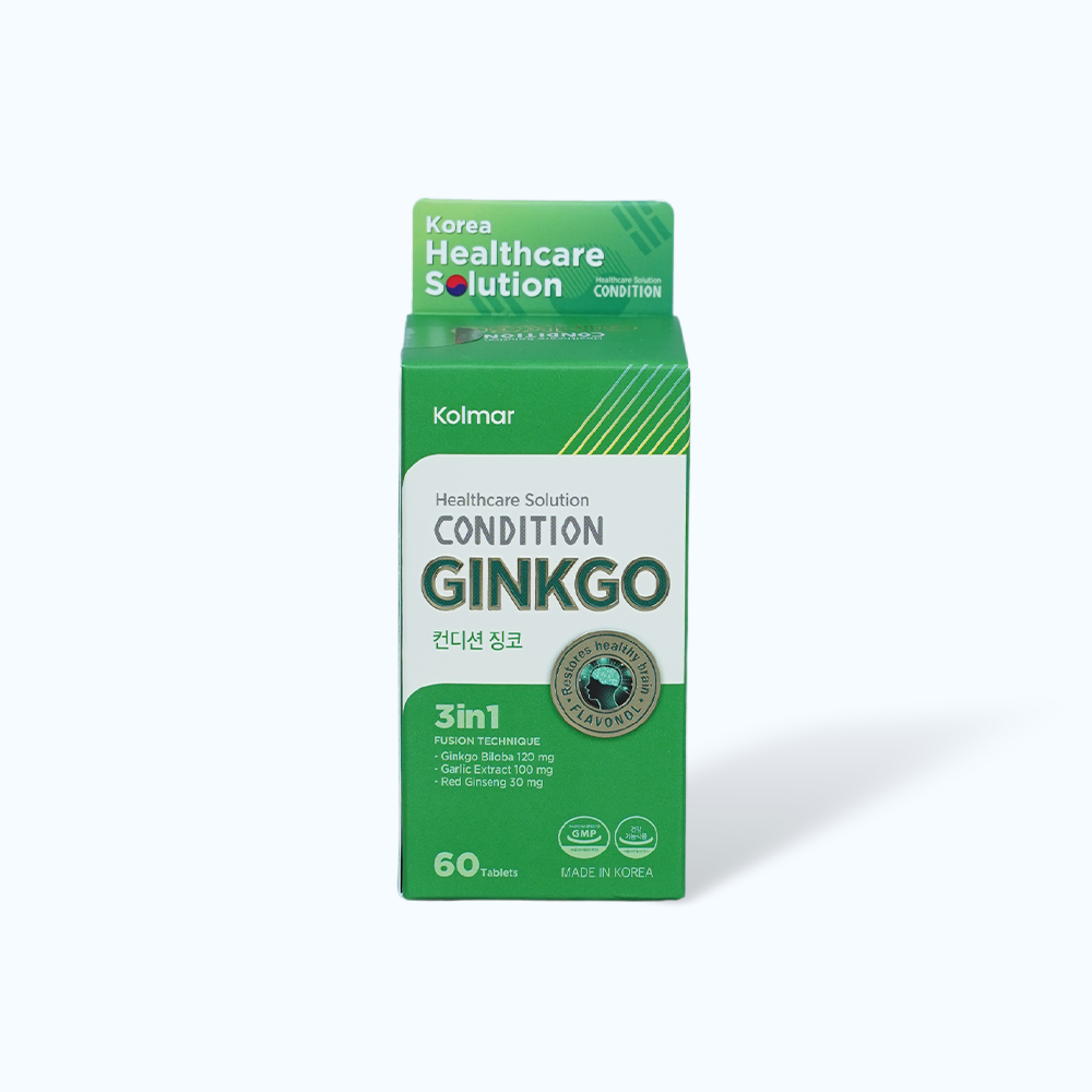 Thực phẩm bảo vệ sức khỏe bổ não inno.N Condition GinkGo (Hộp 60 viên)