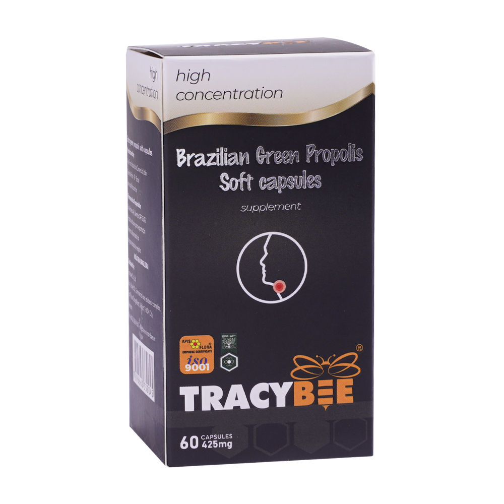 Kẹo ong xanh Brazil bảo vệ sức khoẻ TracyBee (Lọ 60 viên)